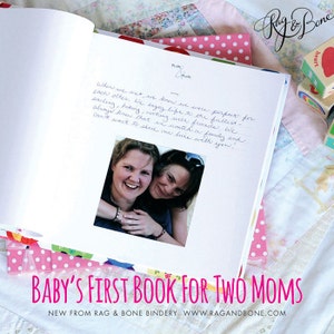 Personalized TWO MOMS Baby's First Book With "hello Baby Gray" Cover ...