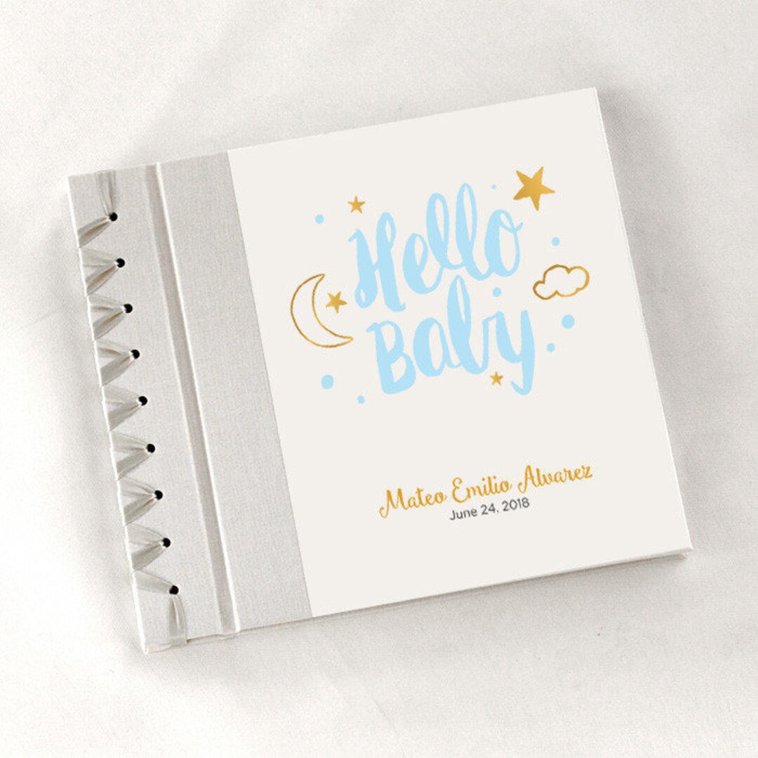 Personalized TWO MOMS Baby's First Book With "hello Baby Blue" Cover ...