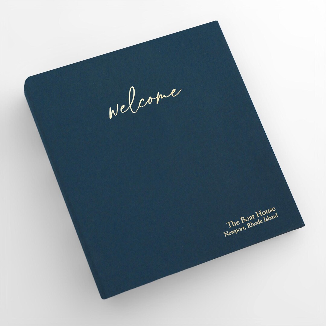 PERSONALIZED Welcome Binder With Navy Blue Cotton Cover | Includes ...