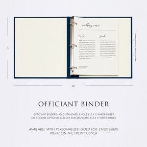 Officiant Binder With Natural Linen Cover Includes - Etsy