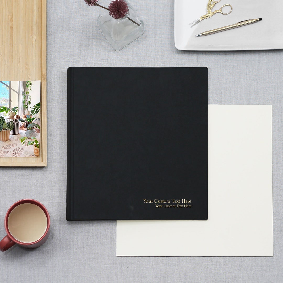 PERSONALIZED Storage Binder With Black Vegan Leather Cover | Price ...