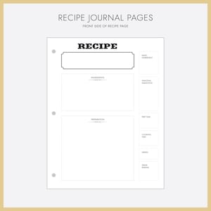 Personalized Recipe Journal With Natural Linen Cover | Personalized ...