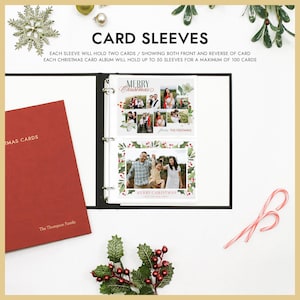 PERSONALIZED Christmas Card Album With Natural Linen Cover | Price ...