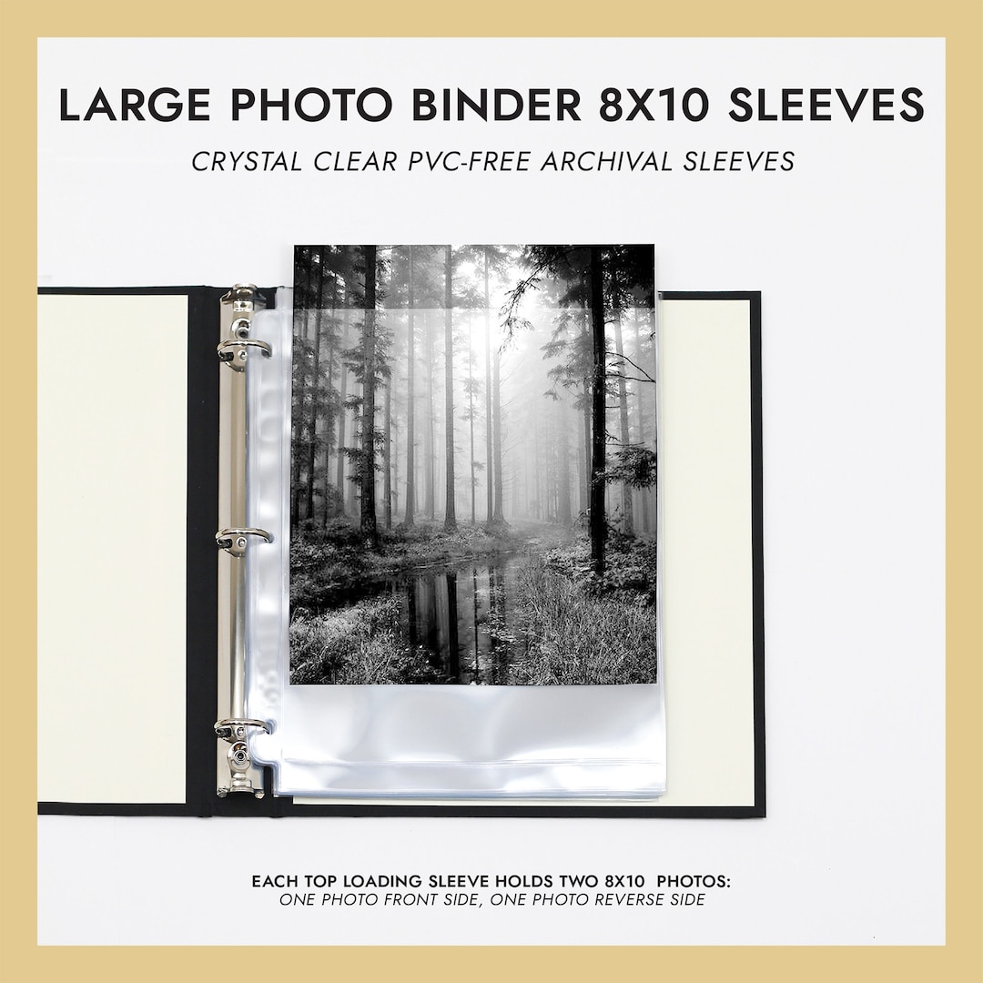 8x10 Photo Binder Sleeves Pack of 10 for 40 Photos Fits 8x10 Photo ...