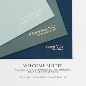 PERSONALIZED Welcome Binder With Natural Linen Cover | Includes Custom ...