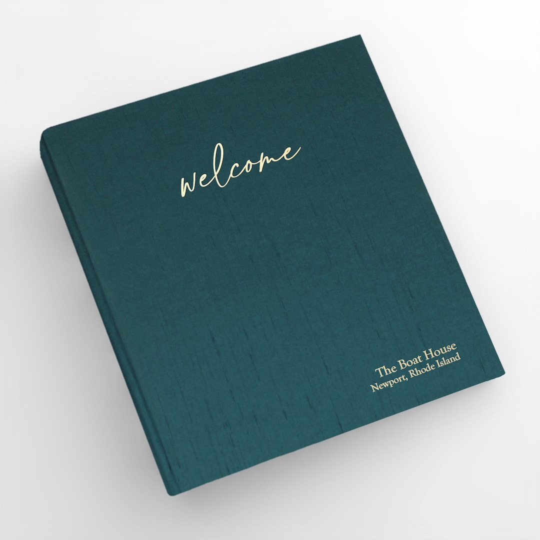 PERSONALIZED Welcome Binder With Teal Silk Cover Includes Custom Gold ...