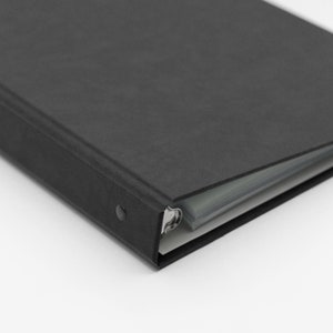 PERSONALIZED 5x7 Photo Binder With Black Vegan Leather Cover | Includes ...