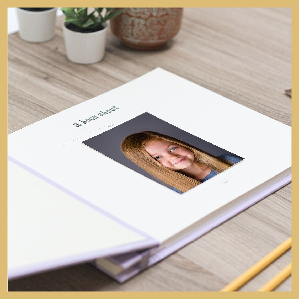 Personalized Handmade School Years Memory Album With Natural Linen ...