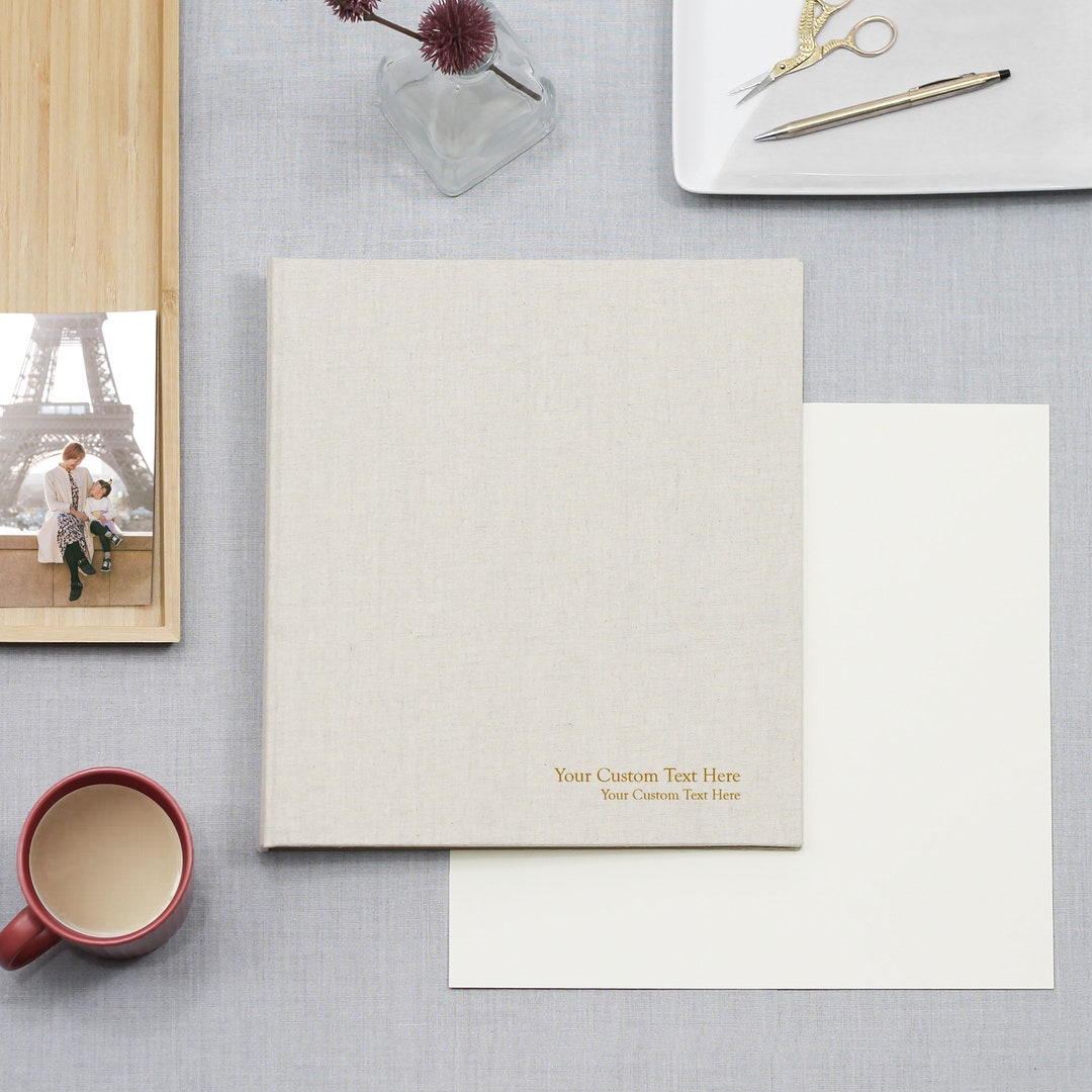 PERSONALIZED Storage Binder With Natural Linen Cover | Price Includes ...