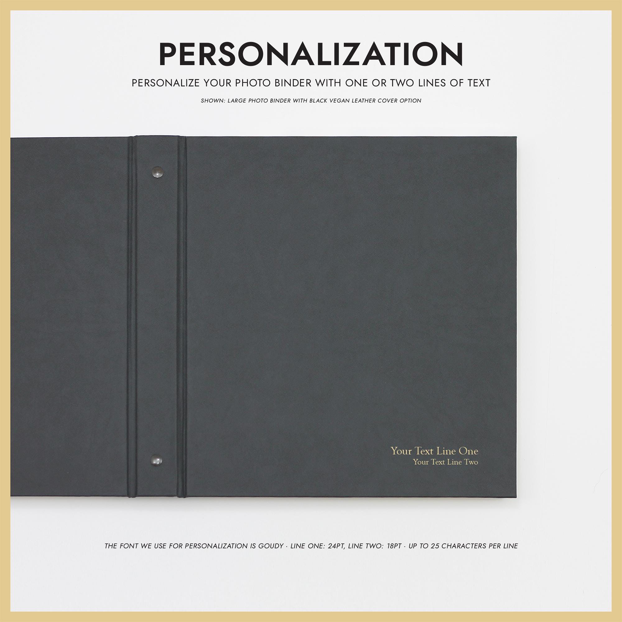 Large 5x7 Photo Binder With Dove Gray Cotton Cover | Price Includes ...