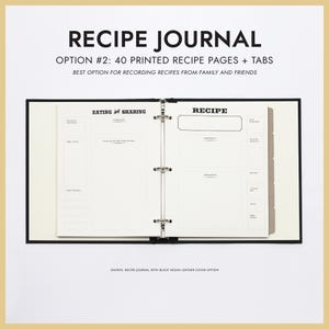 Personalized Recipe Journal With Pine Vegan Leather | Personalized Gift ...