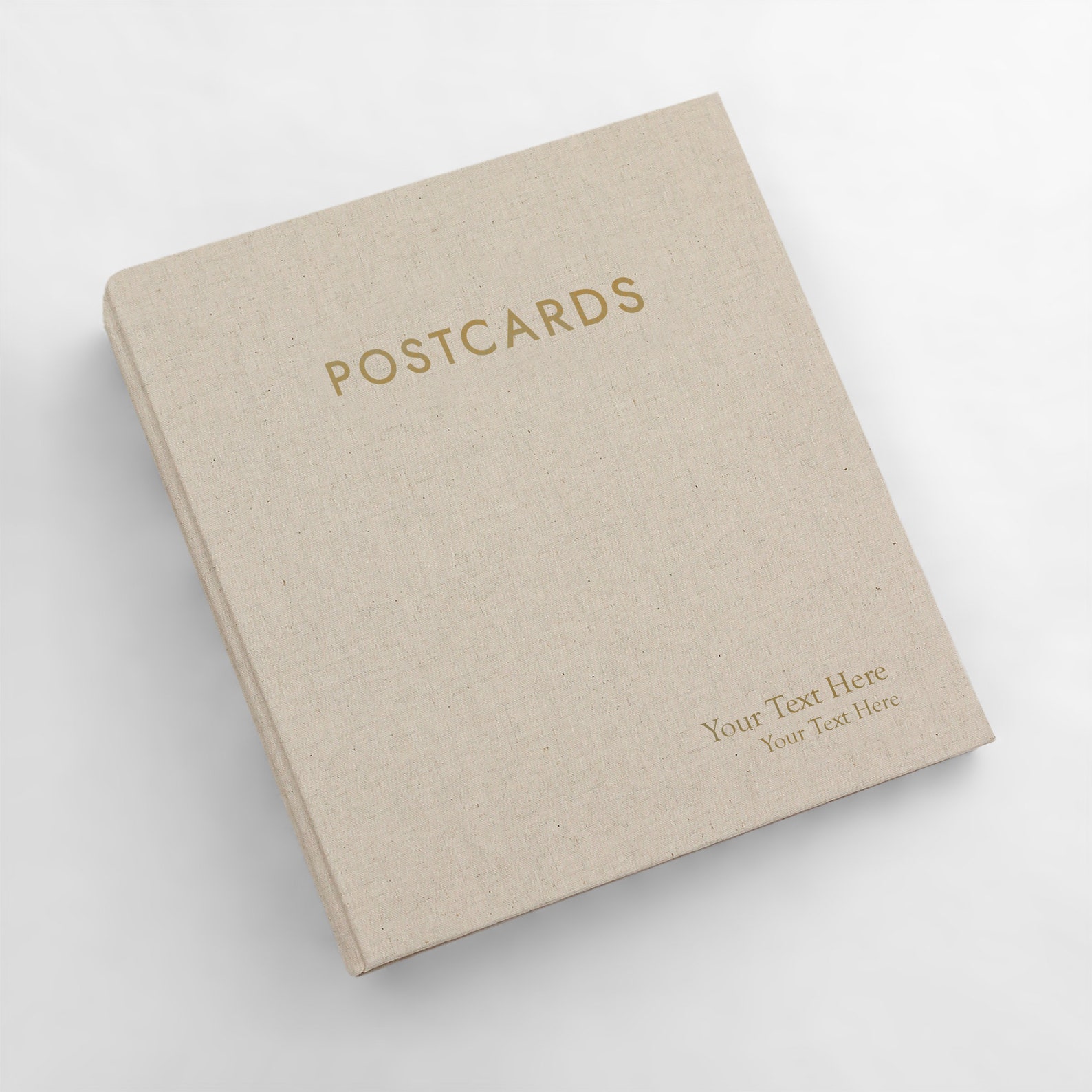 Medium Postcard Album With Natural Linen Cover 2 Postcards per Clear ...