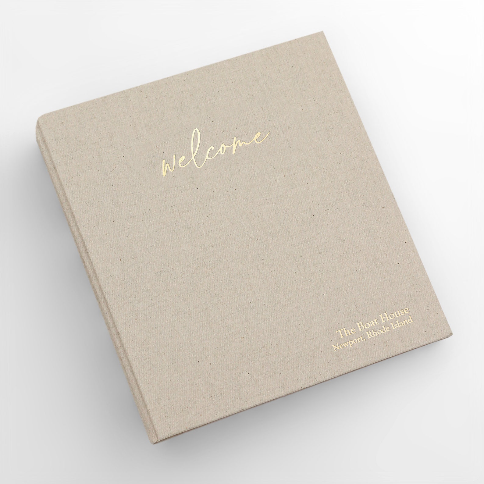 PERSONALIZED Welcome Binder With Natural Linen Cover | Includes Custom ...