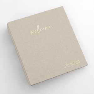 PERSONALIZED Welcome Binder With Natural Linen Cover | Includes Custom ...