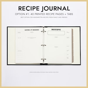 Personalized Recipe Journal With Natural Linen Cover | Personalized ...