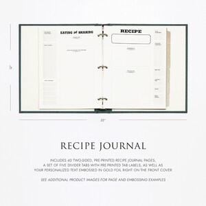 Personalized Recipe Journal With Natural Linen Cover Personalized Gift ...