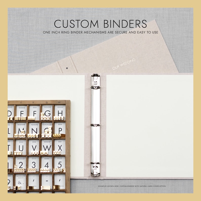 Personalized 3-ring Binder Mango Cotton Custom Hard Cover Album Storage ...