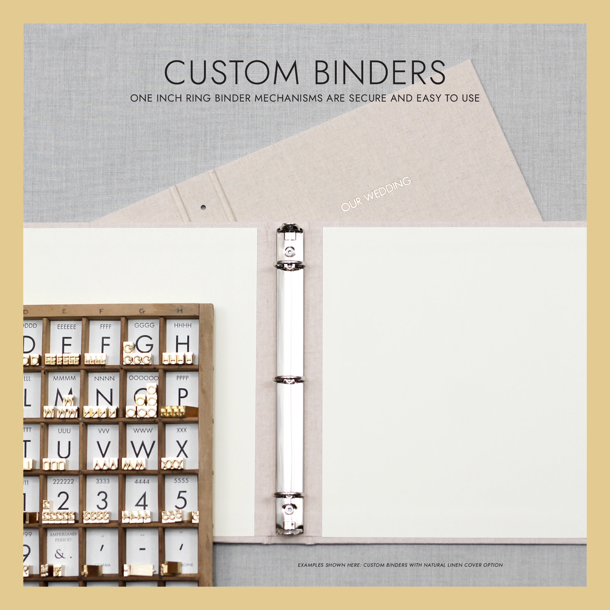 Custom Personalized 3-ring Binder Jade Green Cotton Hard Cover Album ...