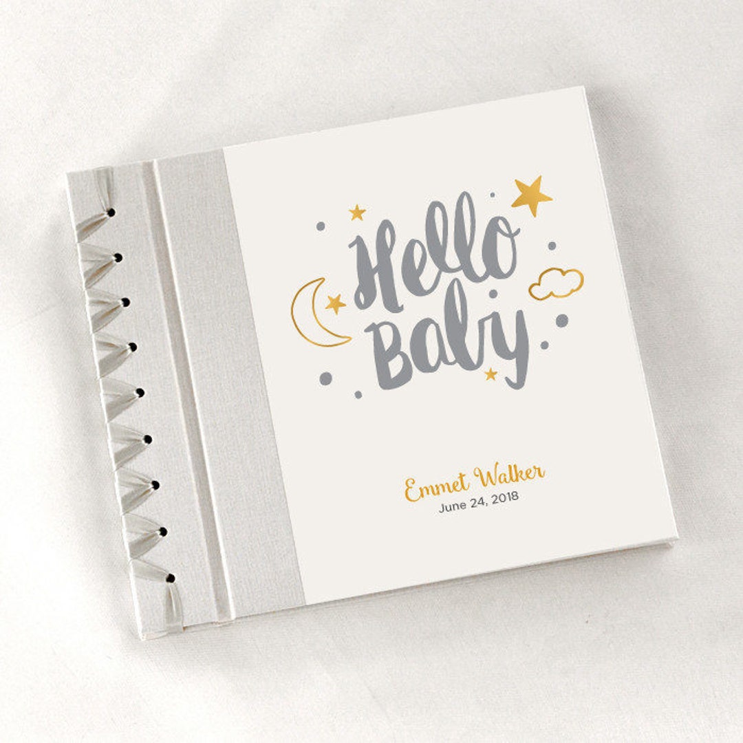Personalized TWO MOMS Baby's First Book With "hello Baby Gray" Cover ...