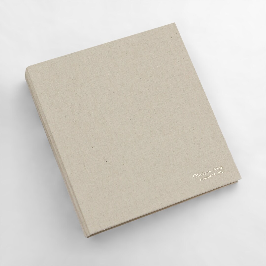 PERSONALIZED 5x7 Photo Binder With Natural Linen Cover Price Includes ...