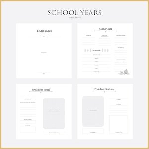 Personalized Handmade School Years Memory Album With Natural Linen ...
