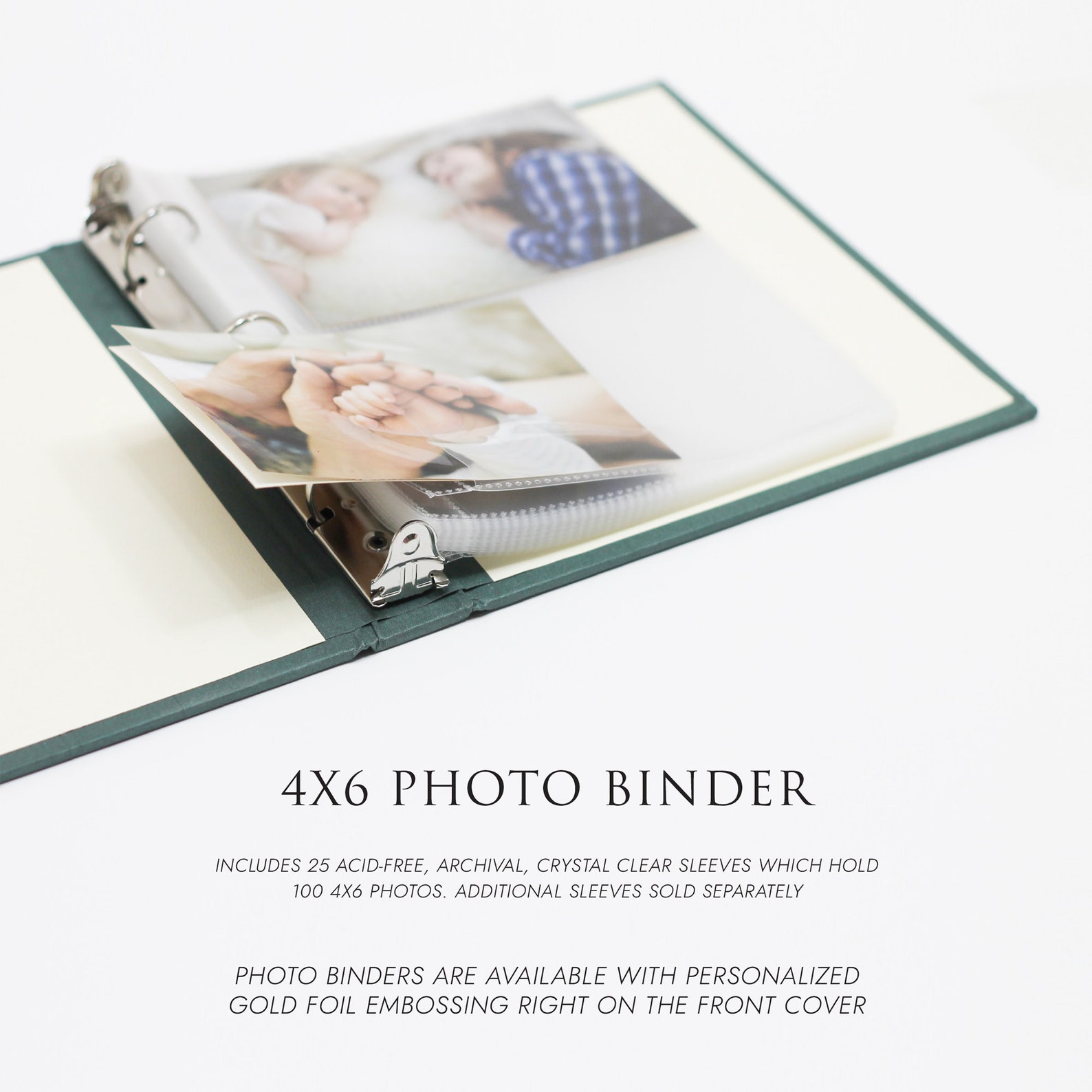 PERSONALIZED 4x6 Photo Binder With Dove Gray Cotton Cover | Price ...