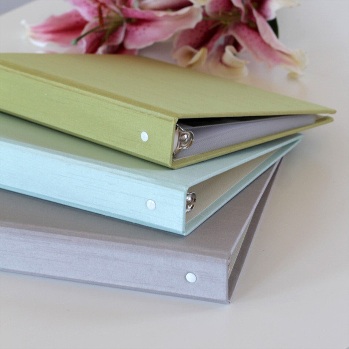 Photo Binder Album With natural Linen Cover / | Etsy