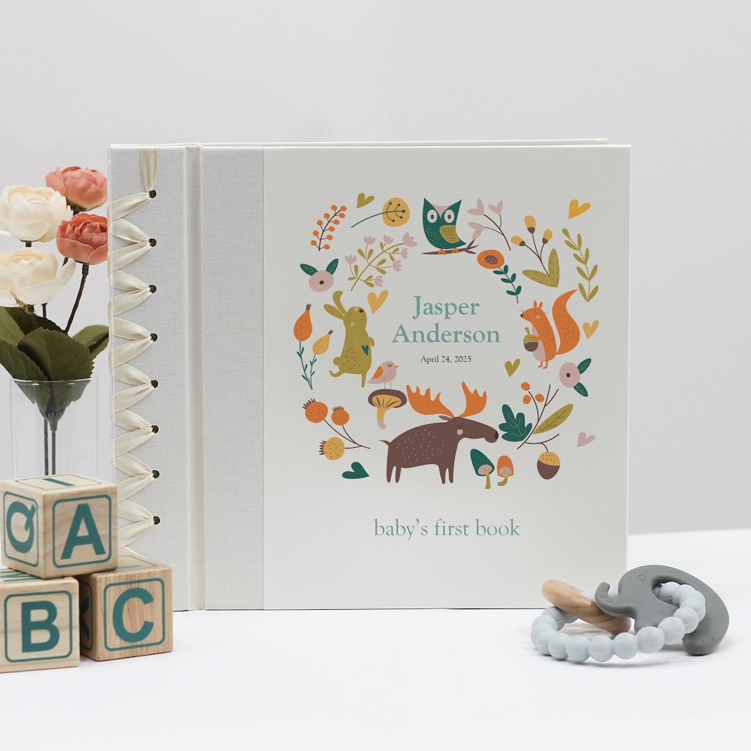 Baby's First Book Forest Friends Personalized Baby Shower New Mom Gift ...