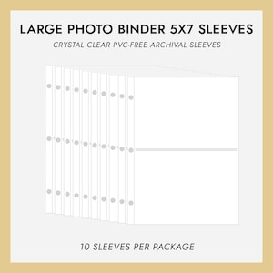 5x7 Photo Binder Sleeves Pack of 10 for 40 Photos Fits 5x7 Photo Binder ...