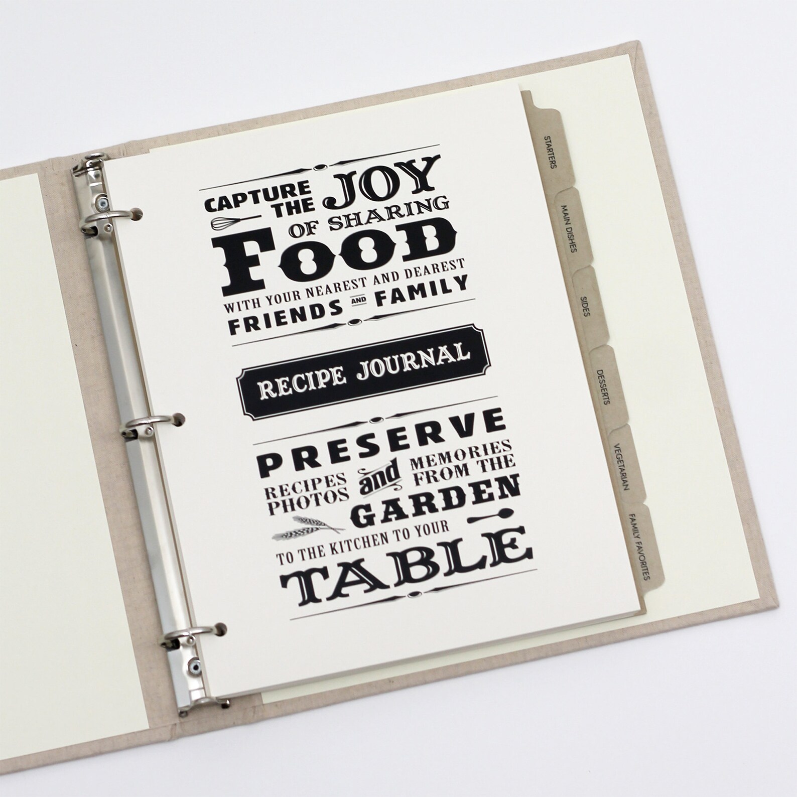 PERSONALIZED Recipe Journal With Natural Linen Cover - Etsy