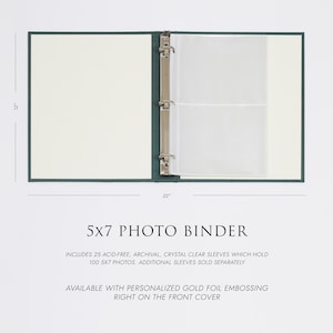 PERSONALIZED 5x7 Photo Binder With Natural Linen Cover | Price Includes ...