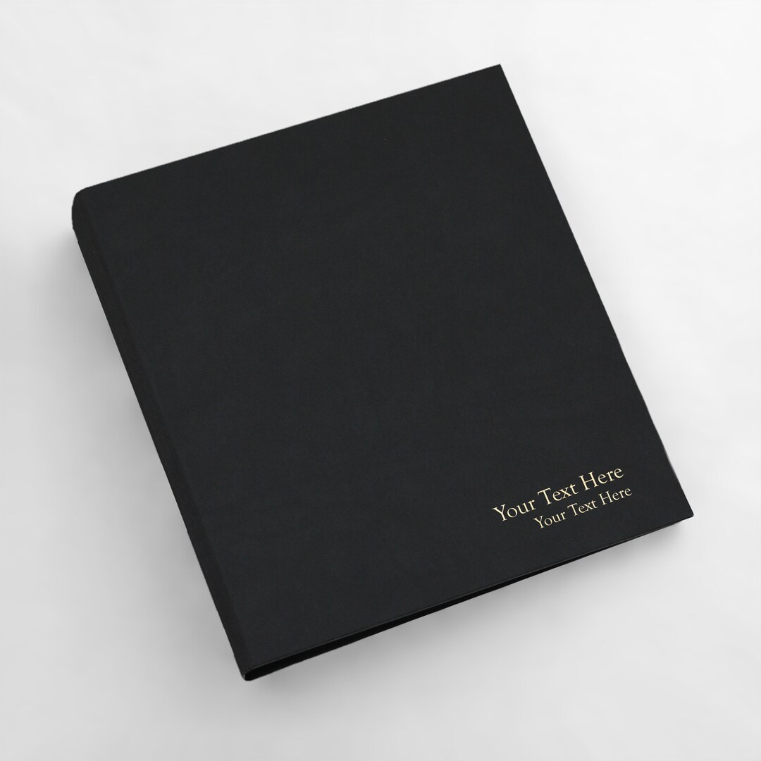 PERSONALIZED 4x6 Photo Binder With Black Vegan Leather Cover | Price ...