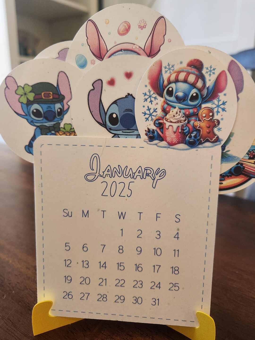 2025 Stitch Stacked Desk Calendar - Etsy