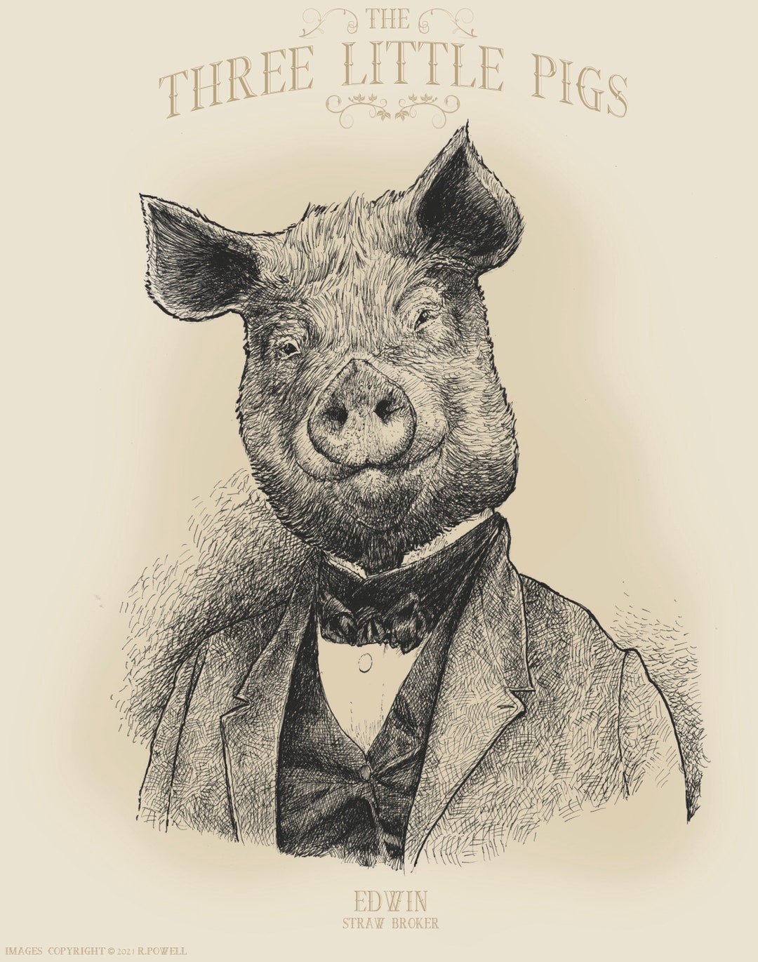 Edwin Pig, Straw Broker. 8X10 Signed Print - Etsy