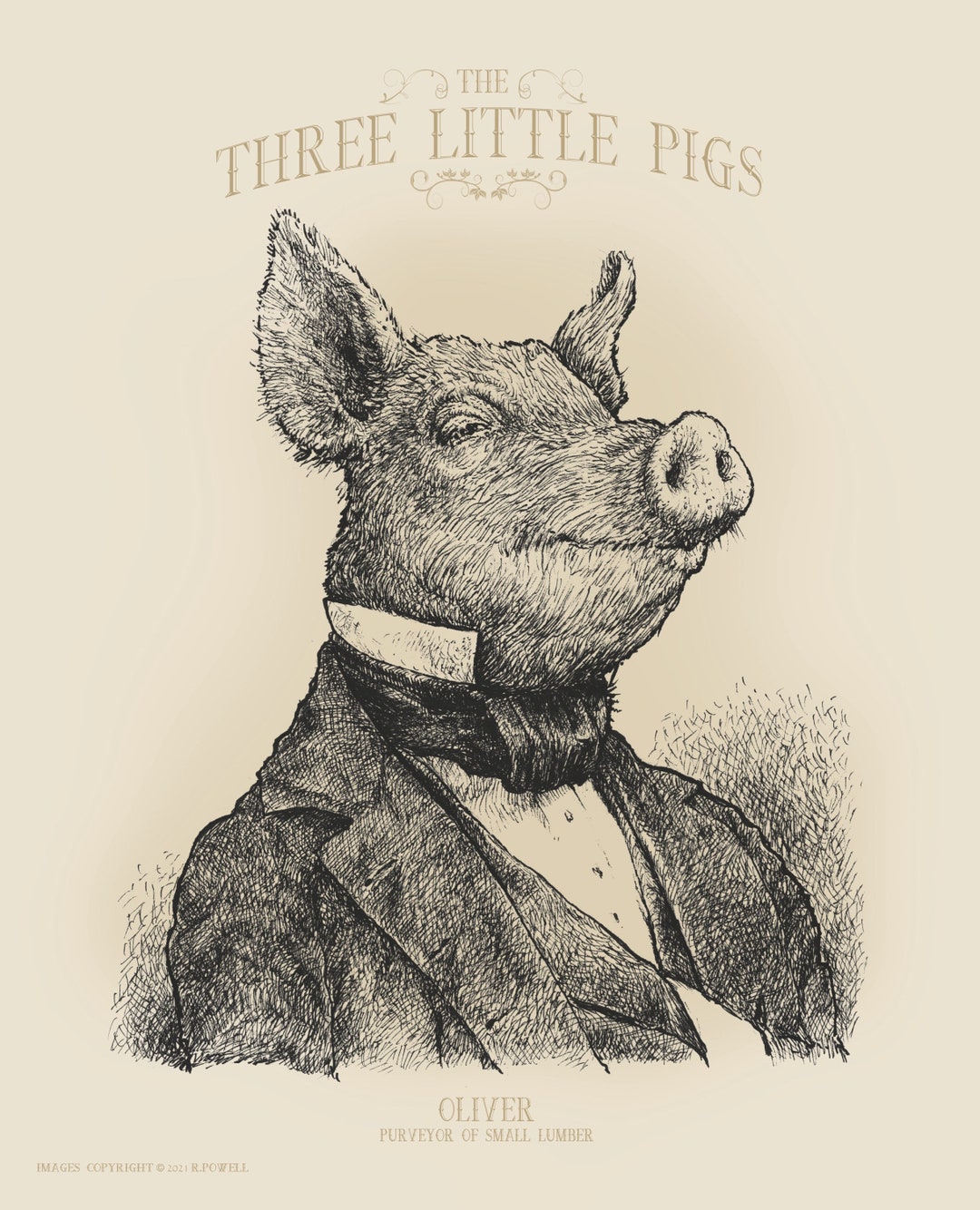 Oliver Pig, Purveyor of Small Lumber. 8X10 Signed Print - Etsy