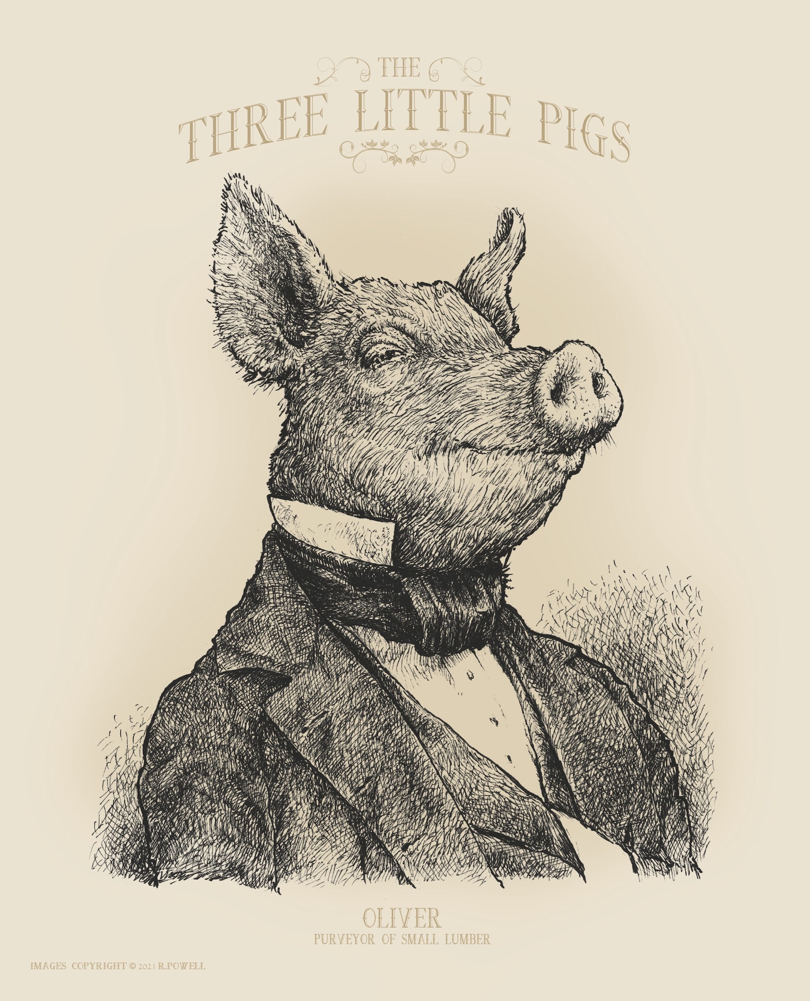 Oliver Pig, Purveyor of Small Lumber. 8X10 Signed Print - Etsy