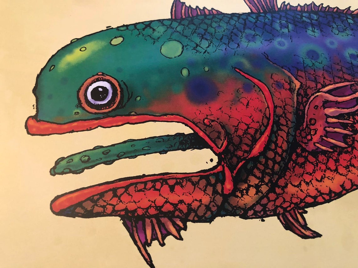 Pickle-tongued Fathom Lurker Signed Print on Bright Paper Using ...