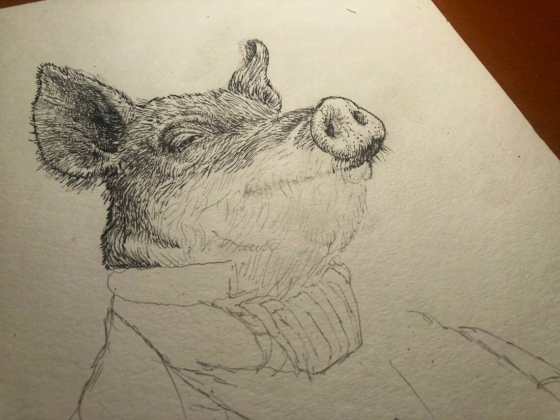 Oliver Pig Purveyor of Small Lumber. 8X10 Signed Print - Etsy