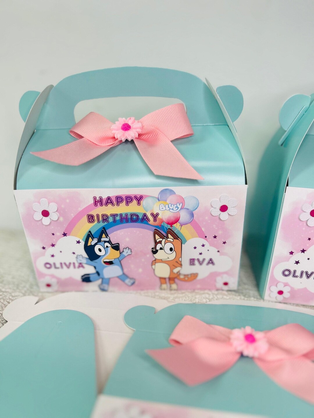 Personalized Bluey Birthday Party Favor Boxes - Etsy