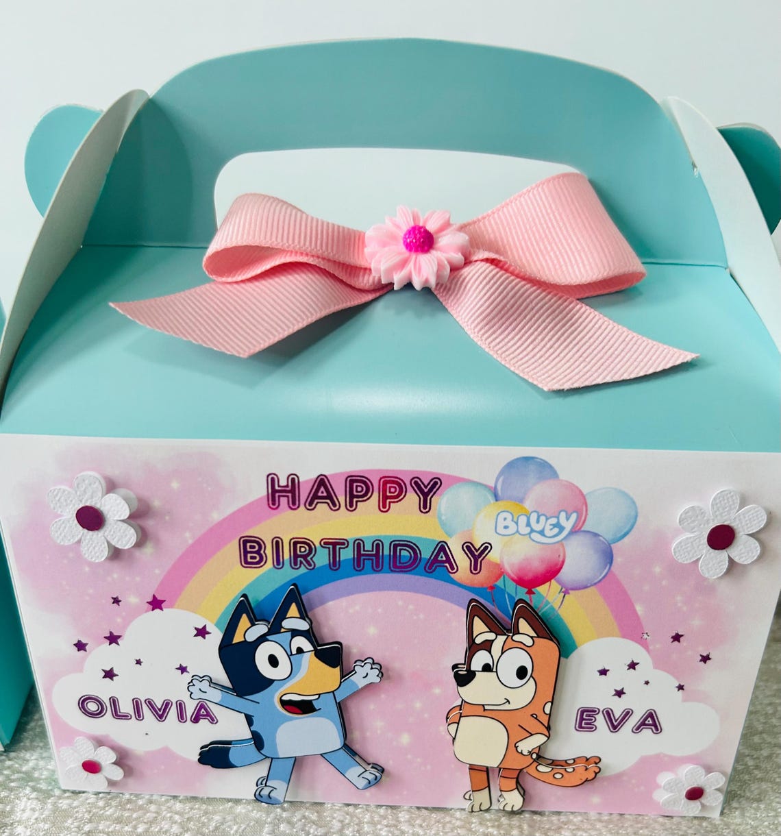 Personalized Bluey Birthday Party Favor Boxes - Etsy