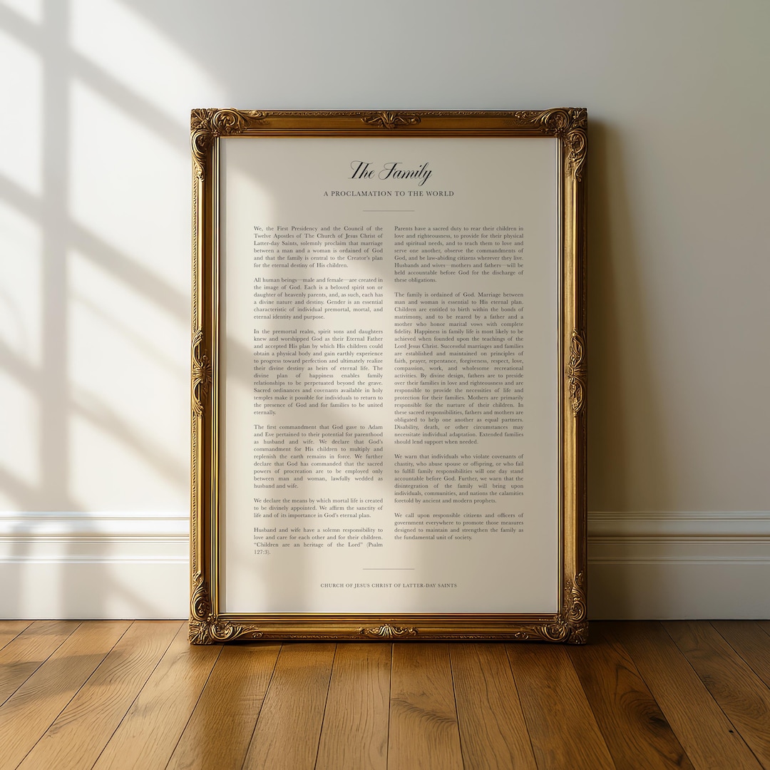The Family Proclamation Art: LDS Wall Decor (digital Download) - Etsy