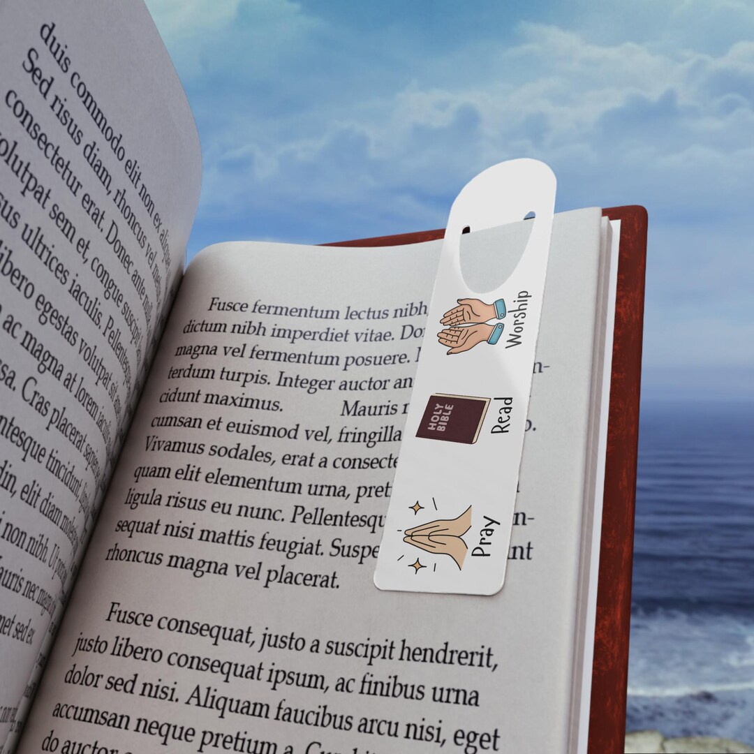 Pray Read Worship Bookmark | Christian Scripture Metal Bookmark - Etsy