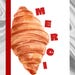 Printable French Thank You Card – Croissant Watercolor Merci Card, Cute ...