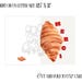 Printable French Thank You Card – Croissant Watercolor Merci Card, Cute ...