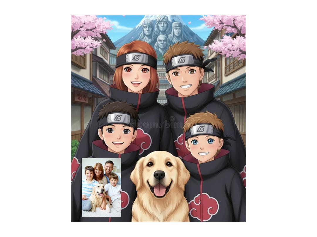 Personalized Ninja Portrait | Custom Anime Drawing From Your Photo ...