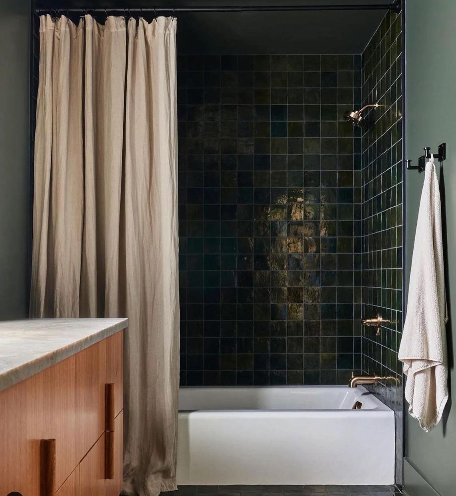 Moroccan Dark Green Zellige – Luxury Handmade Tile for Kitchens ...