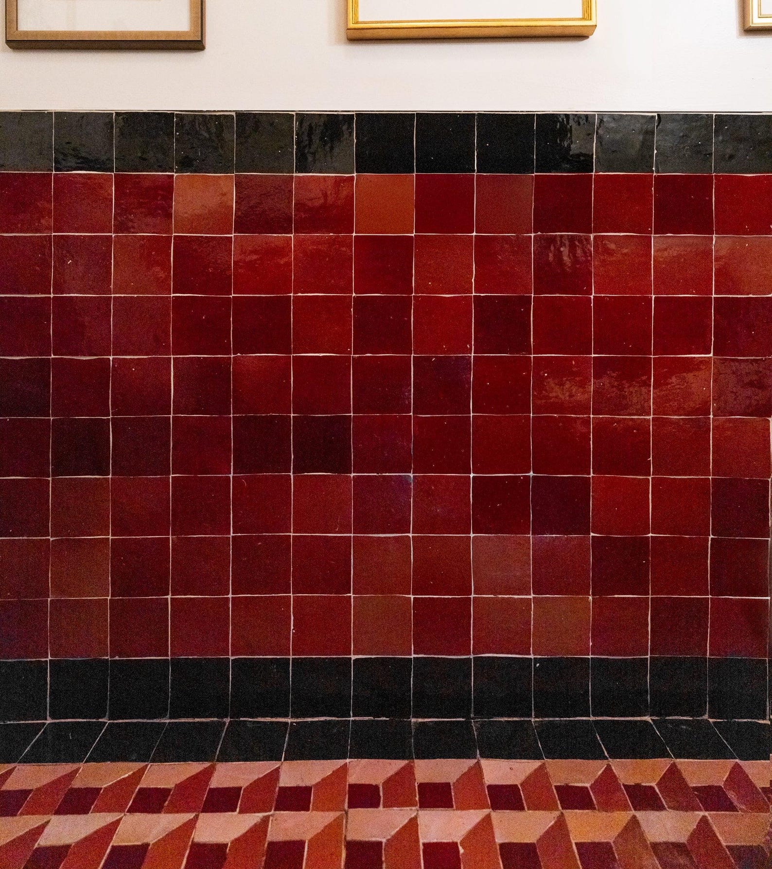 Dark Crimson Zellige Tile 4x4 – Handmade Moroccan Craft Tile for ...