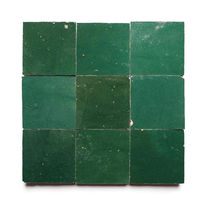 Moroccan Dark Green Zellige – Luxury Handmade Tile for Kitchens ...