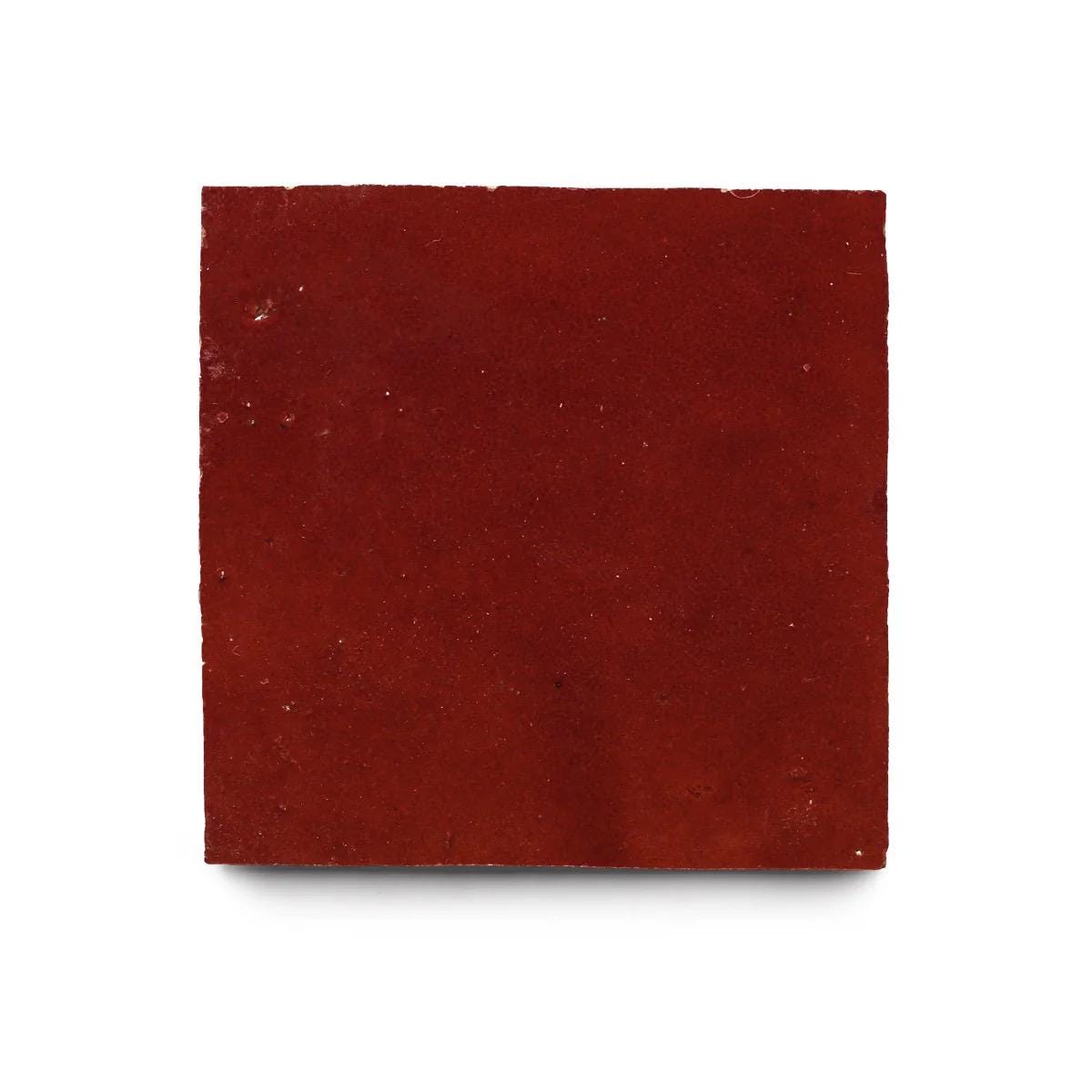 Dark Crimson Zellige Tile 4x4 – Handmade Moroccan Craft Tile for ...