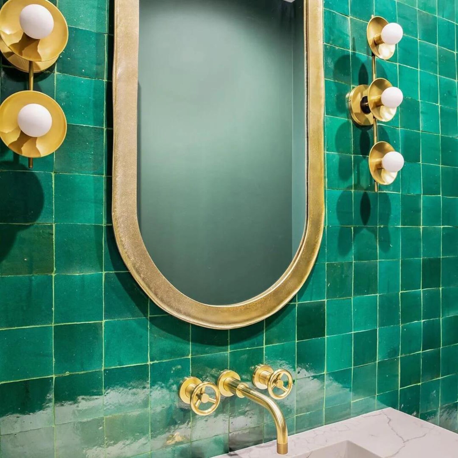 Moroccan Dark Green Zellige – Luxury Handmade Tile for Kitchens ...